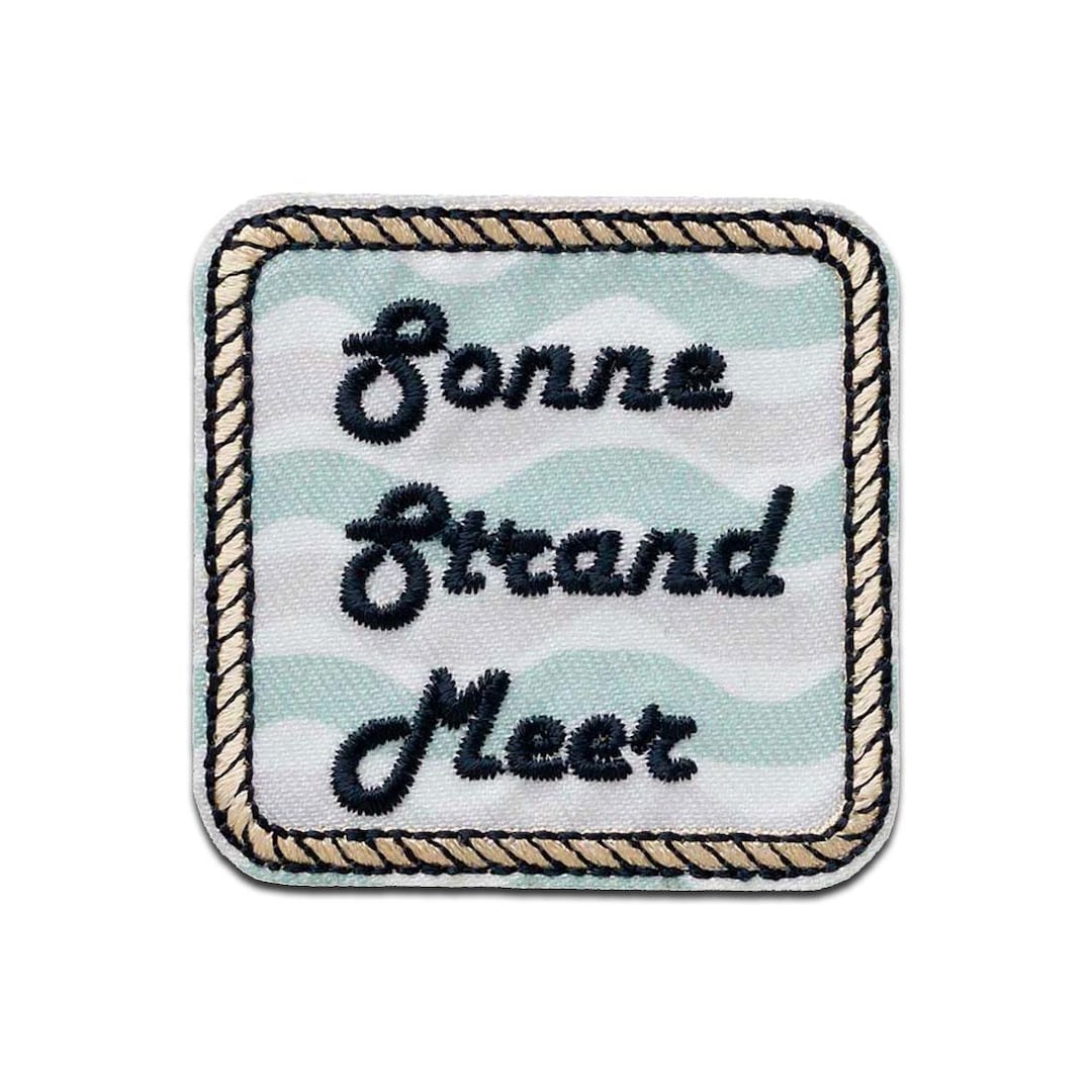 Sun, Beach, Sea - Iron on Patches Adhesive Emblem, Size - 2.13 X 2.17 ...