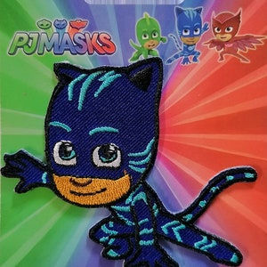 Iron on Patches - PJ MASKS CATBOY 1 Disney - Blue – 7,5 X 7,0 Cm ...