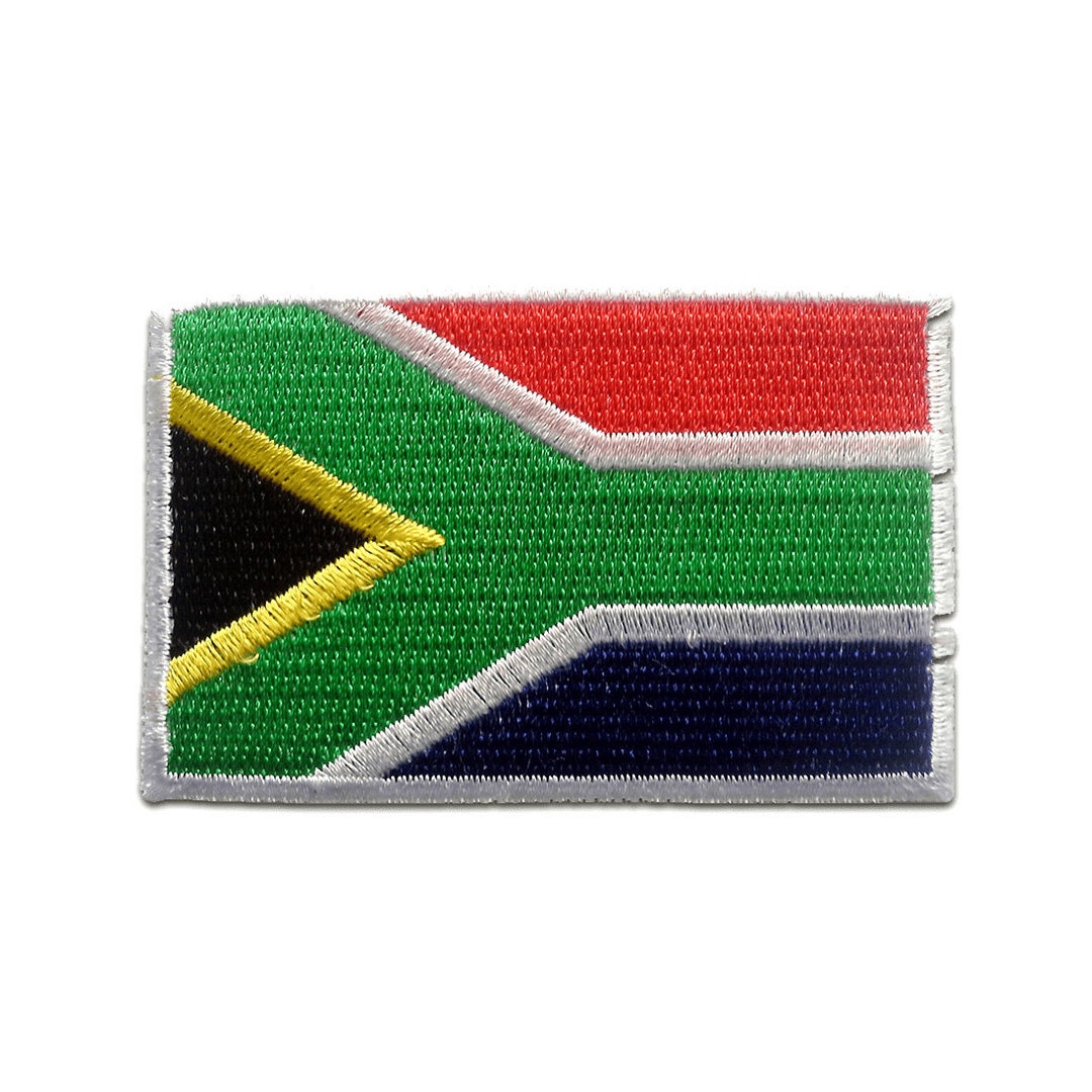 Iron on Patches - South Africa Flag Banner - Green - 4,7x7,3 ...
