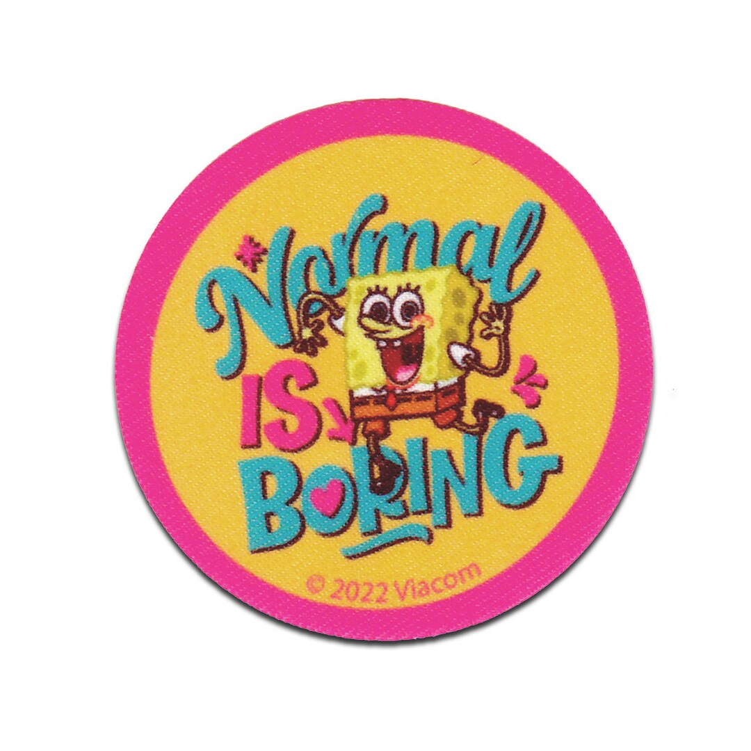 Spongebob Squarepants Normal is Boring Printed - Iron on Patches ...