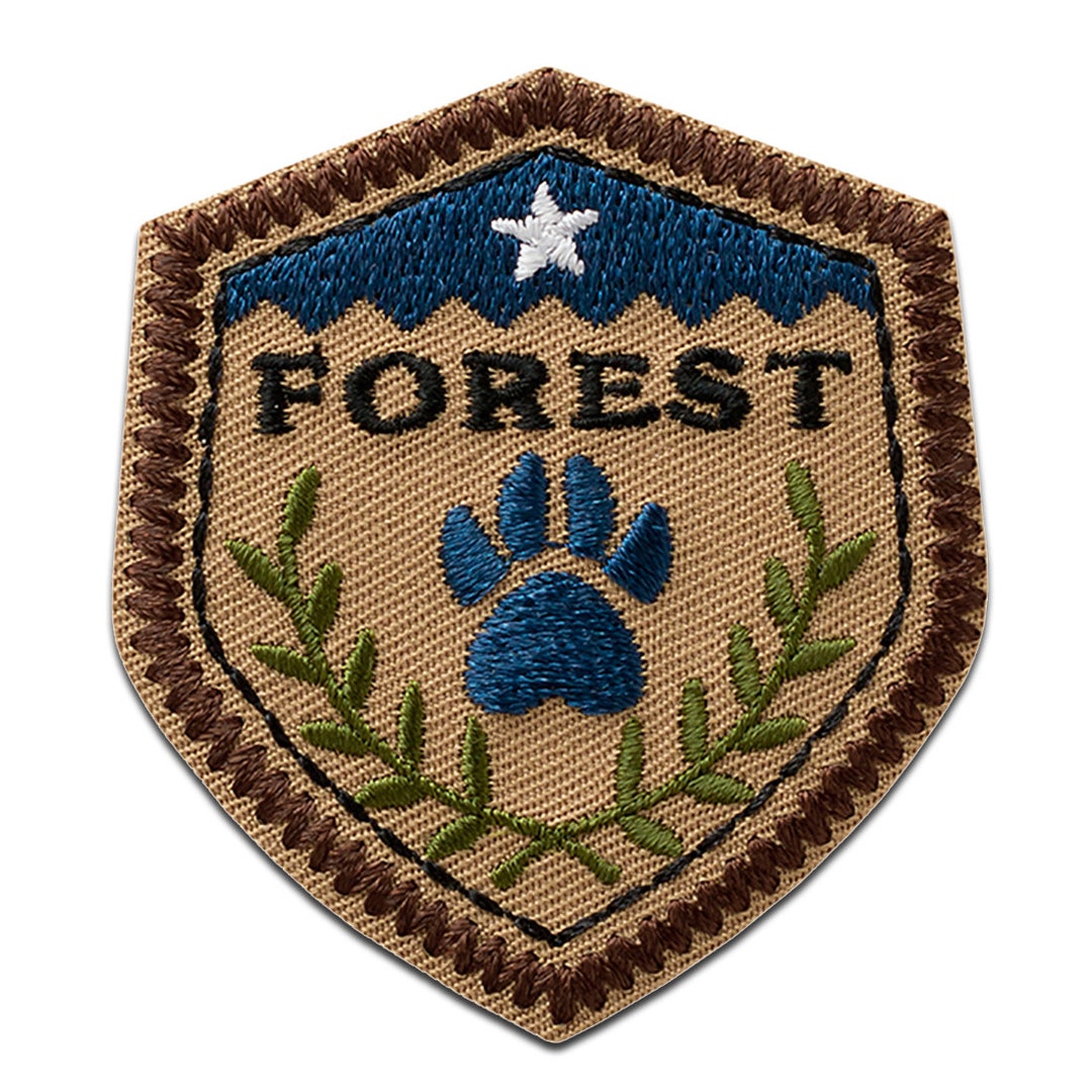 Forest Adventure Emblem Iron on Patches Adhesive Emblem, Size 5 X 4,9 ...