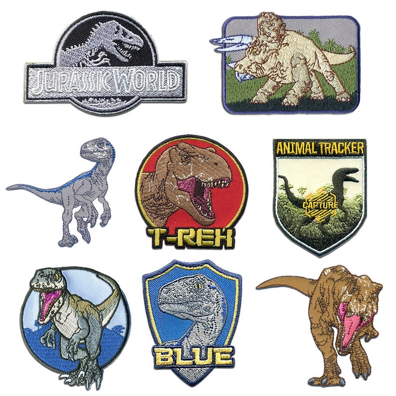 Jurassic World © dinosaur Iron on patches adhesive emblem | Etsy