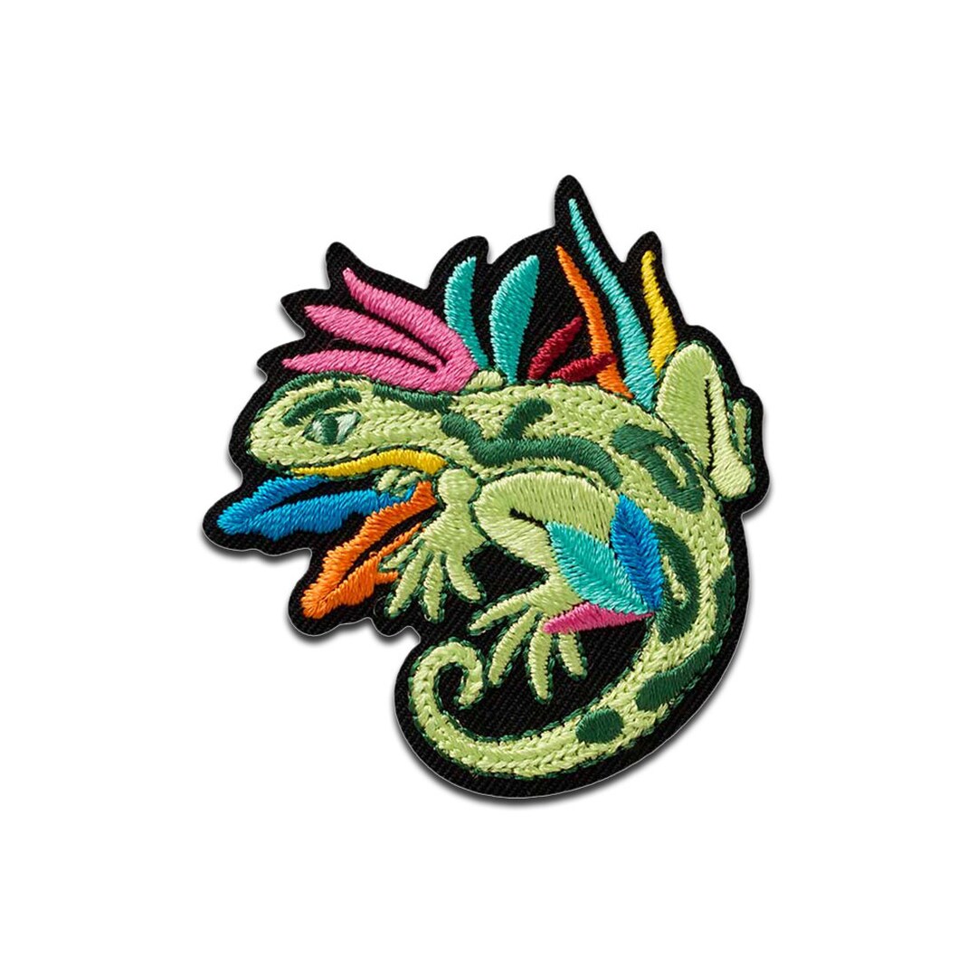 Colorful Lizard Animal - Iron on Patches Adhesive Emblem, Size - 5,4 X ...
