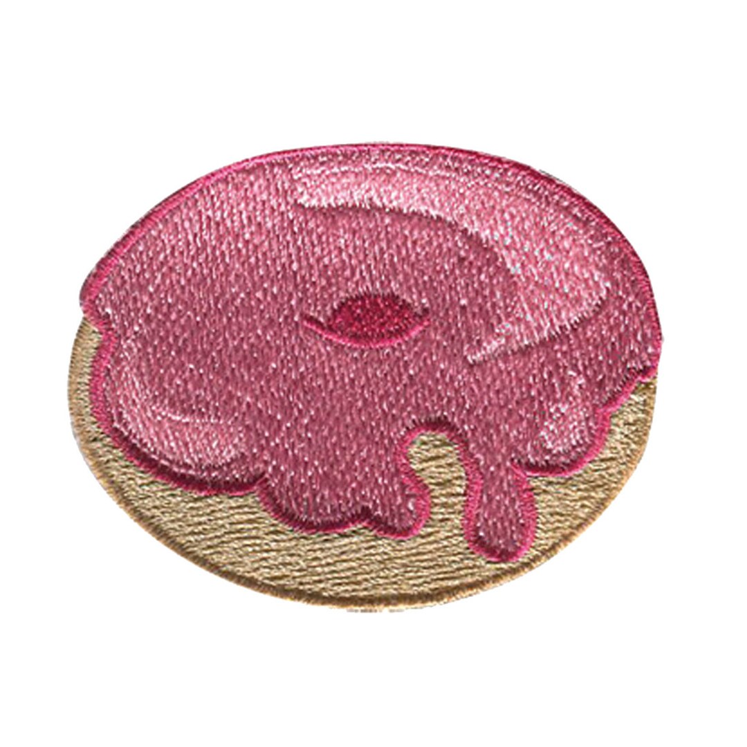 Donut Food - Iron on Patches Adhesive Emblem Stickers , Size - 5,4 X 4 ...