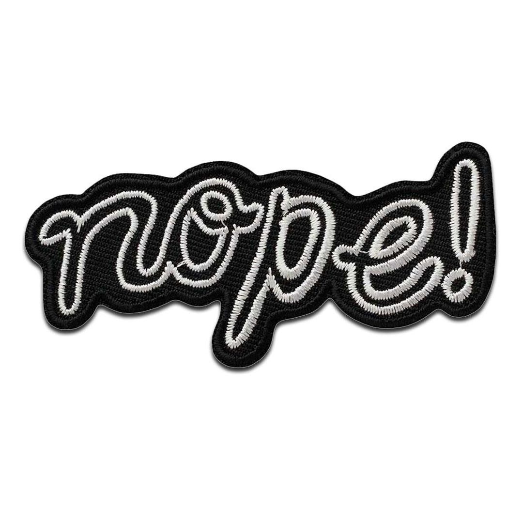 Nope - Iron on Patches Adhesive Emblem, Size - 1.38 X 3.23 Inch - Etsy