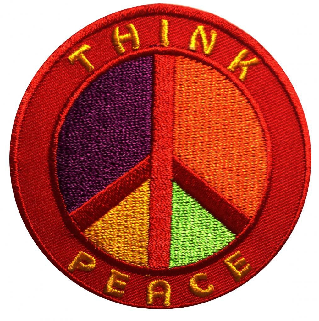 Think Peace Iron on patches adhesive emblem stickers | Etsy