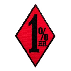 1% Er Biker - Iron on Patches Adhesive Emblem Stickers Appliques, Size ...