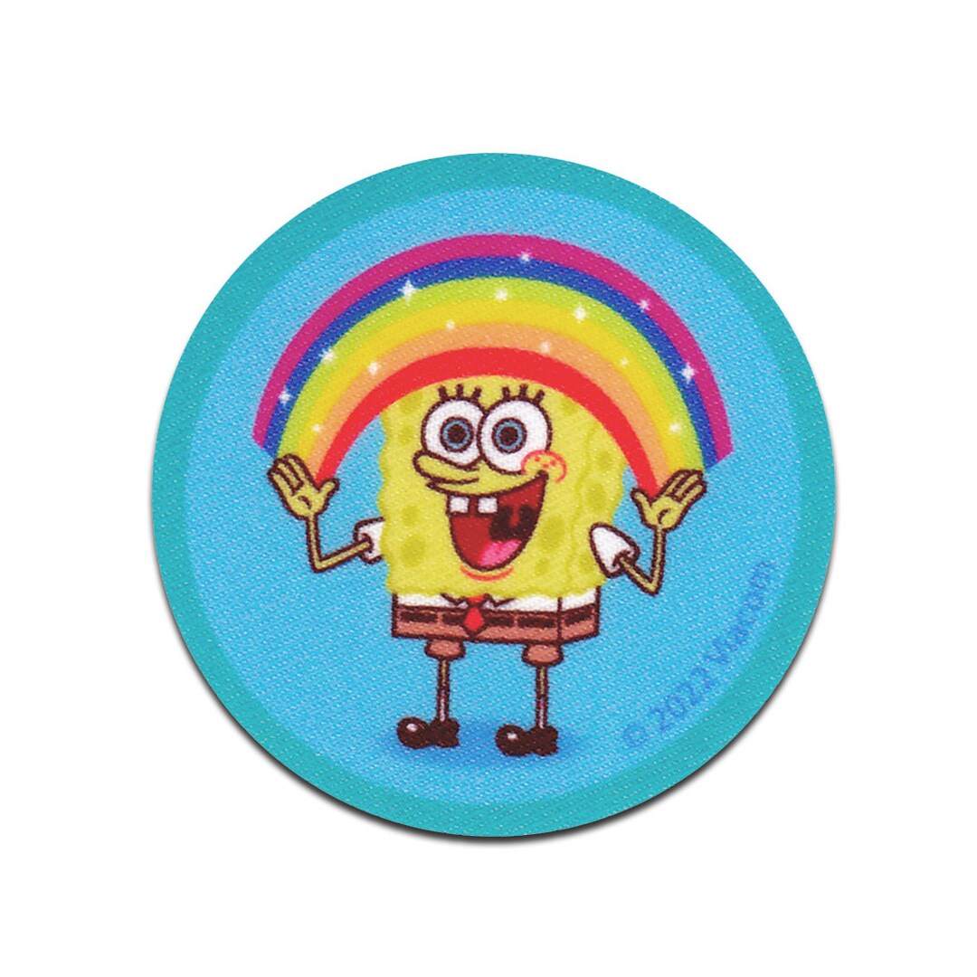 Spongebob Squarepants Rainbow Printed Iron on Patches - Etsy