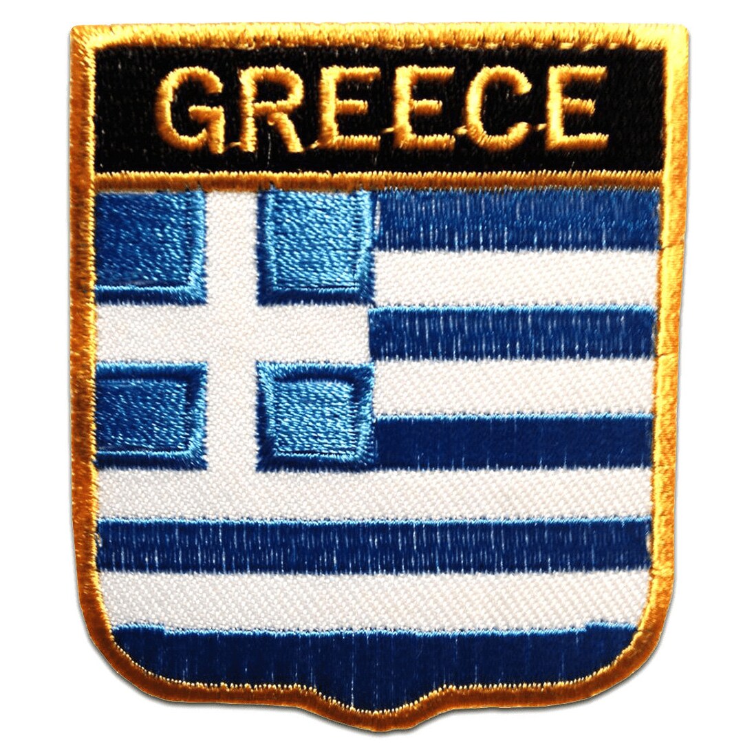 Iron on Patches - Greece Hellas Flag Banner Blue/white 6,5x7,5 Embroided Badges - Etsy