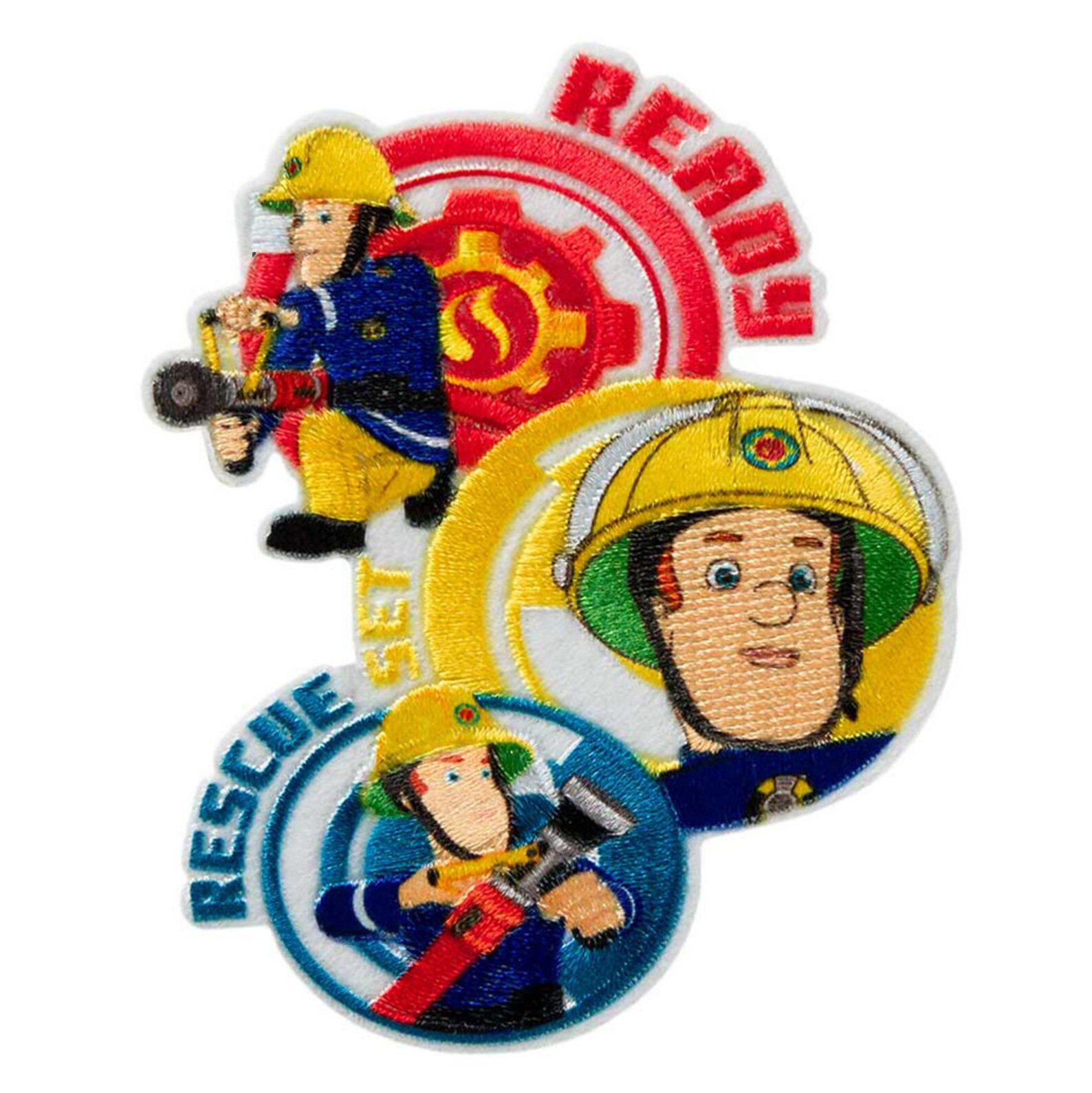 Fireman Sam © Set 5 Pieces Fire - Iron on Patches Adhesive Emblem ...