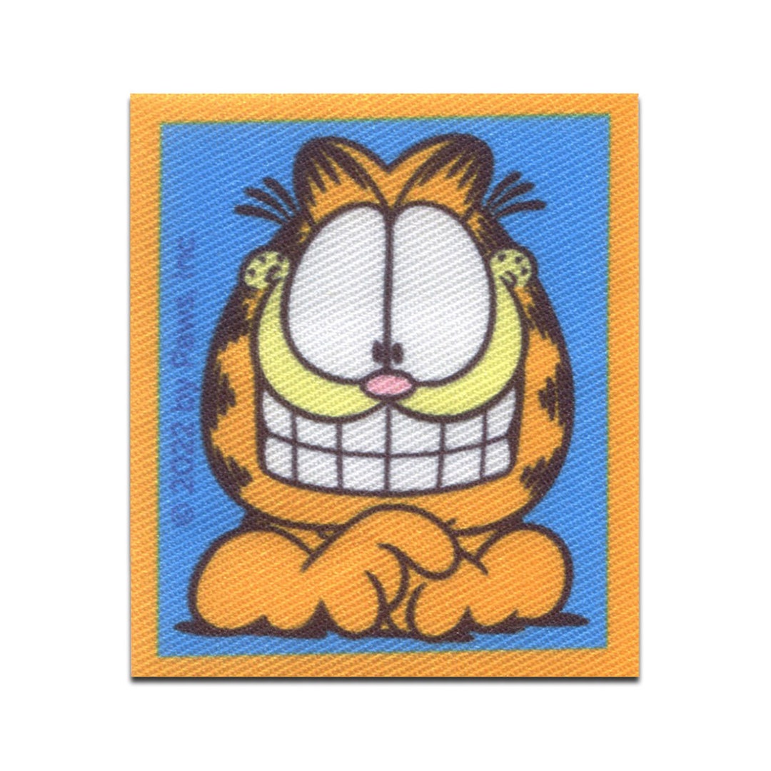 Garfield Laughs Comic Cat Printed - Iron on Patches Adhesive Emblem ...