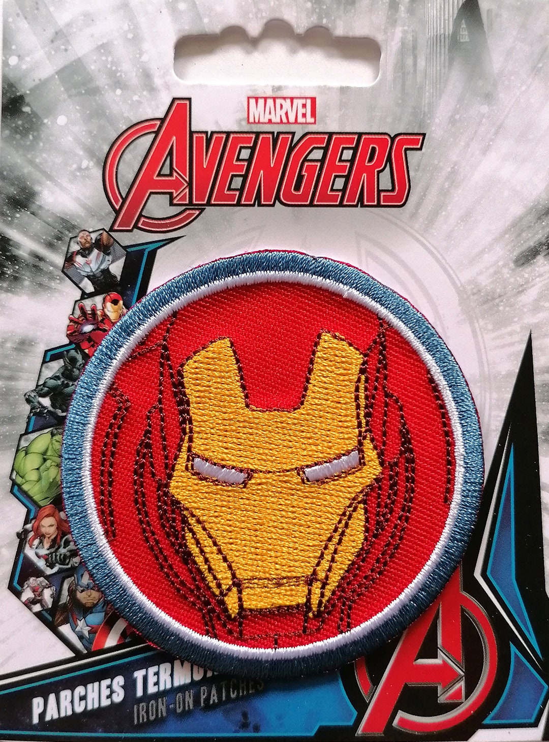 Marvel © Avengers Iron Man Button Comic Iron on Patches | Etsy