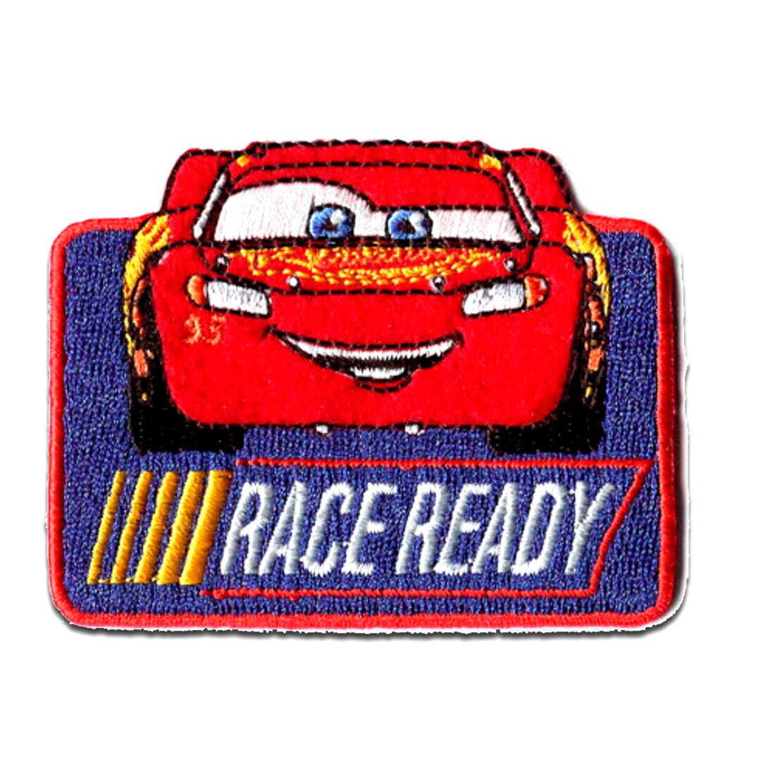 Iron on Patches - CARS 3 "race Ready" Disney - Red - 7,1x5,1cm ...
