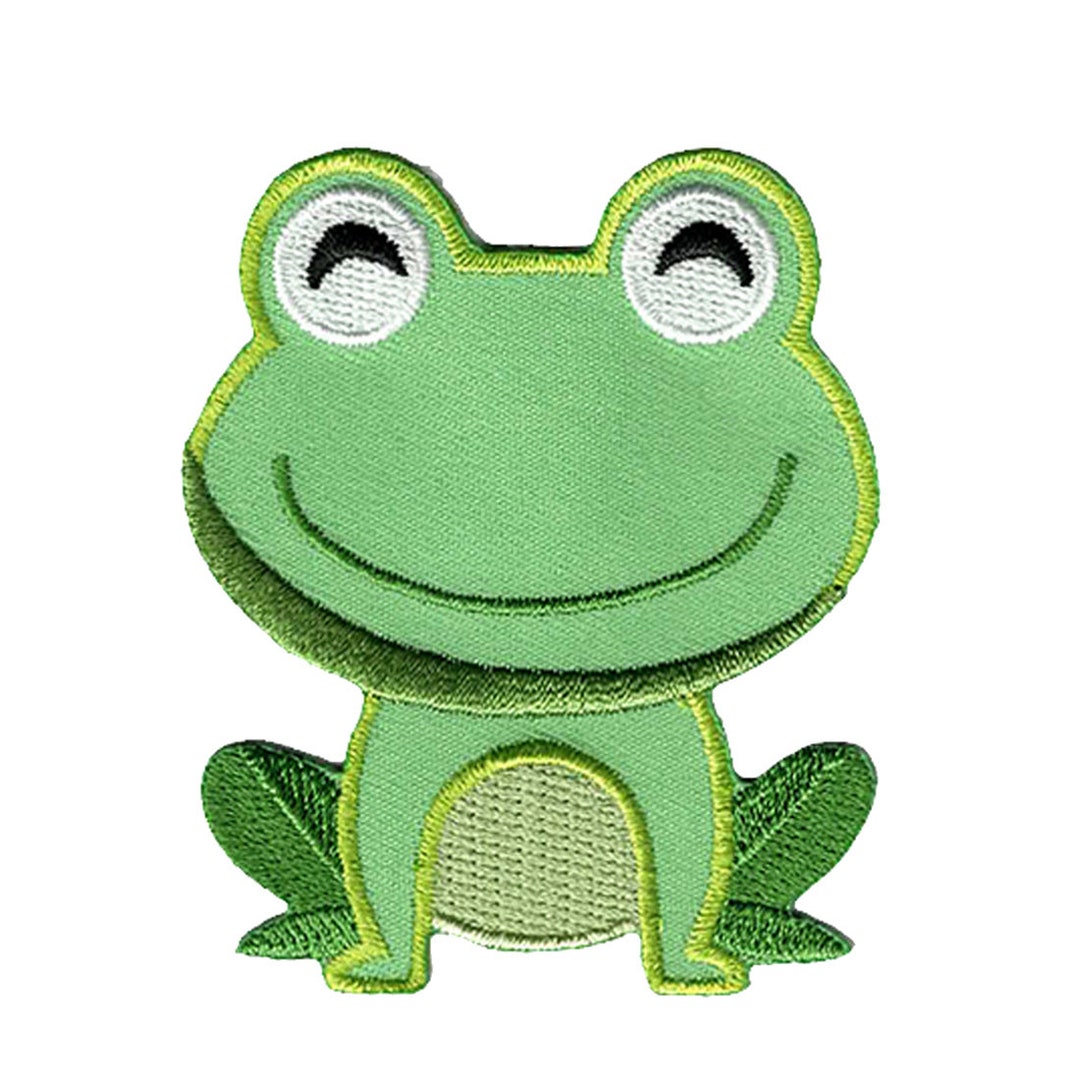 Frog Animal - Iron on Patches Adhesive Emblem Stickers , Size - 5,9 X 6 ...