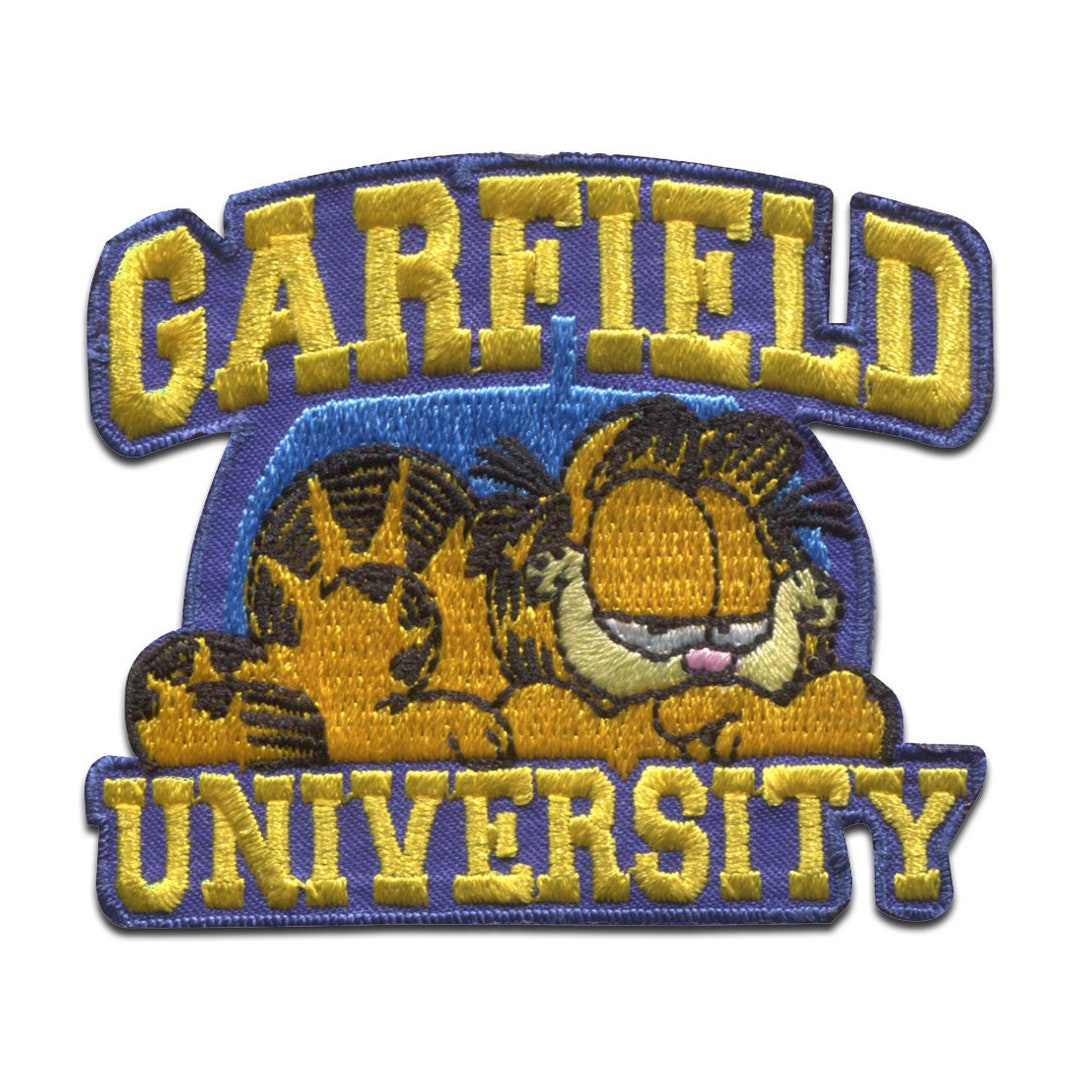 Garfield University Comic Cat Embroidered - Iron on Patches Adhesive ...