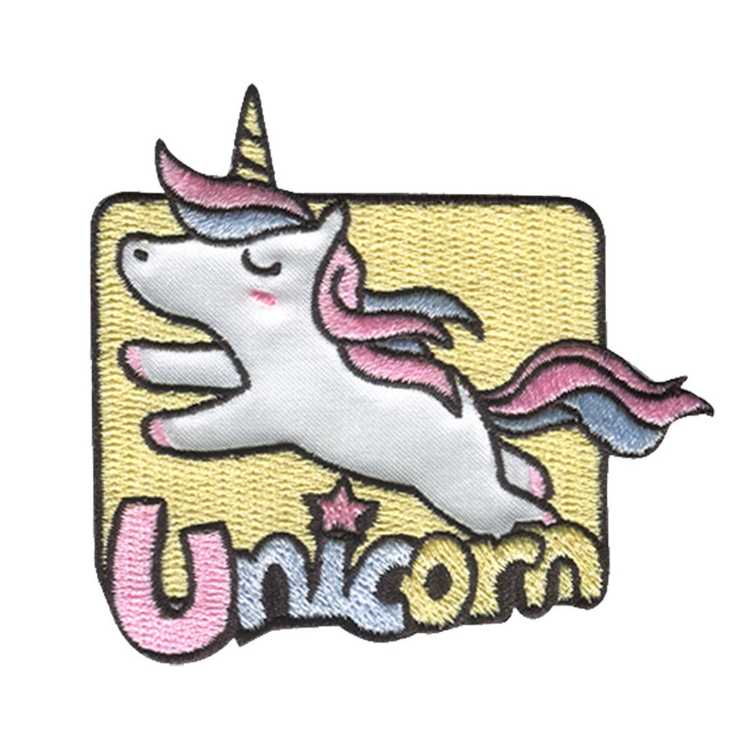 Unicorn Jumping Unicorn - Iron on Patches Adhesive, Size - 8 X 7,3 Cm - Etsy