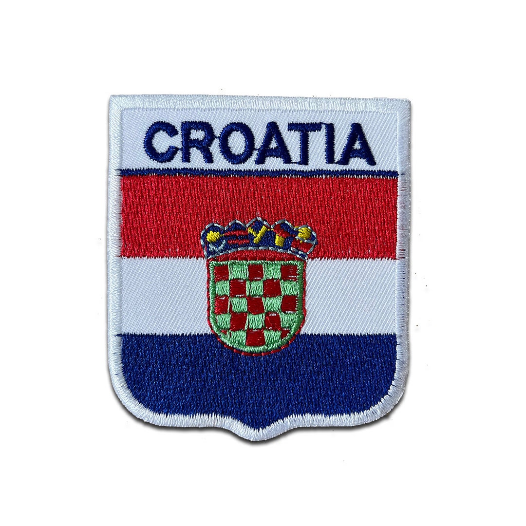 Iron on Patches - Croatia Flag Banner Land - Red - 6,1 X 6,9 Cm - Etsy
