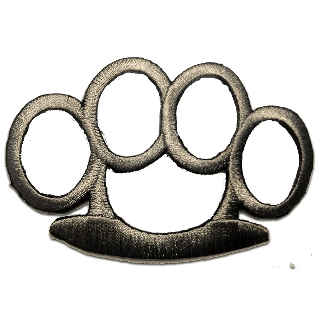 Iron on Patches Brass Knuckles Silver 8.3x5.5cm - Etsy