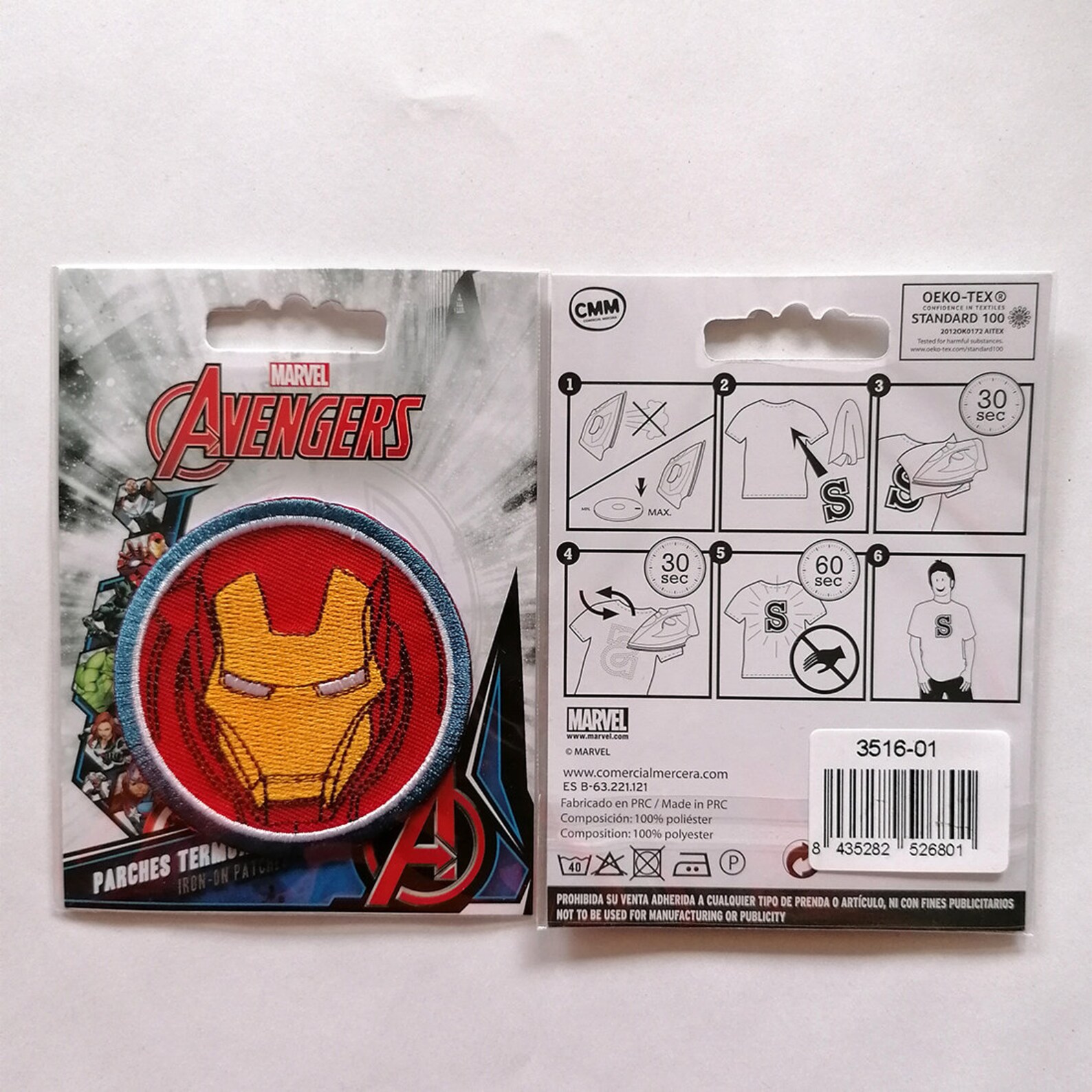 Marvel © Avengers Iron Man Button Comic - Patches, Size - 2,41 X 2,41 ...
