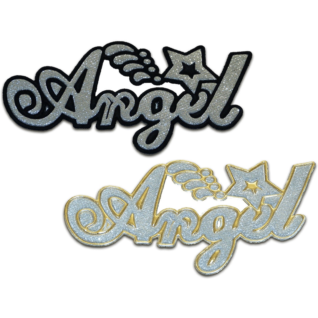 Angel Glittery - Iron on Patches Adhesive Emblem Stickers Appliques ...