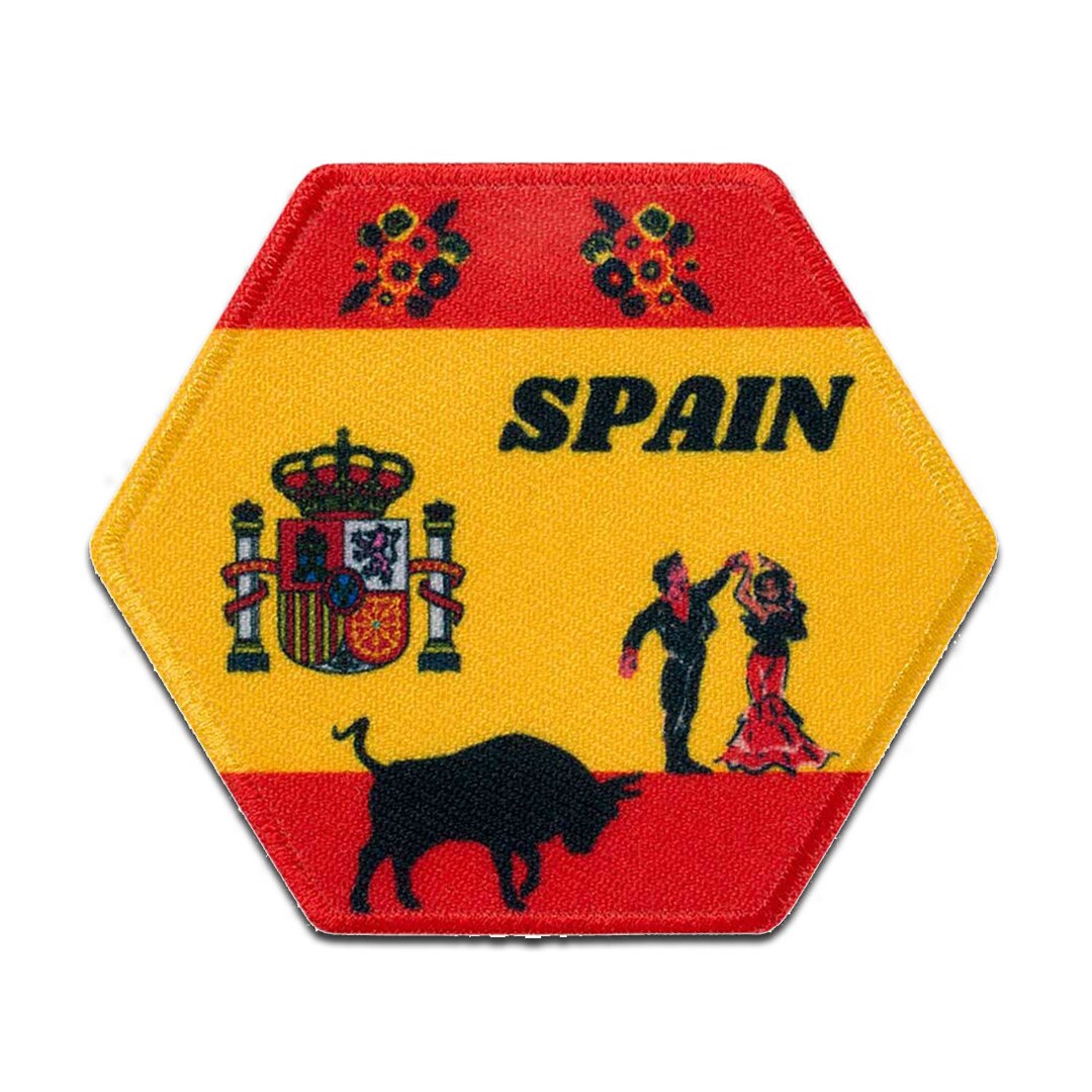 Honeycomb Spain Country - Iron on Patches Adhesive Emblem, Size - 7 X 6 ...