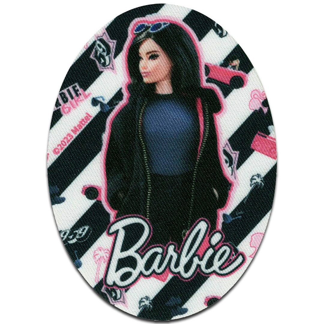 Barbie © With Black Hair - Iron on Patches Adhesive Emblem, Size - 11 X ...