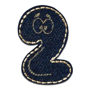 Iron on Patches - Number / Digit Blue - All Numbers Can Be Selected ...