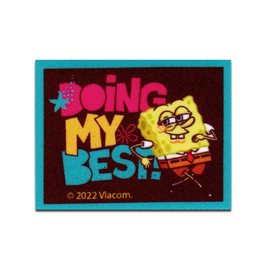 Spongebob Squarepants Doing My Best Printed - Iron on Patches Adhesive ...