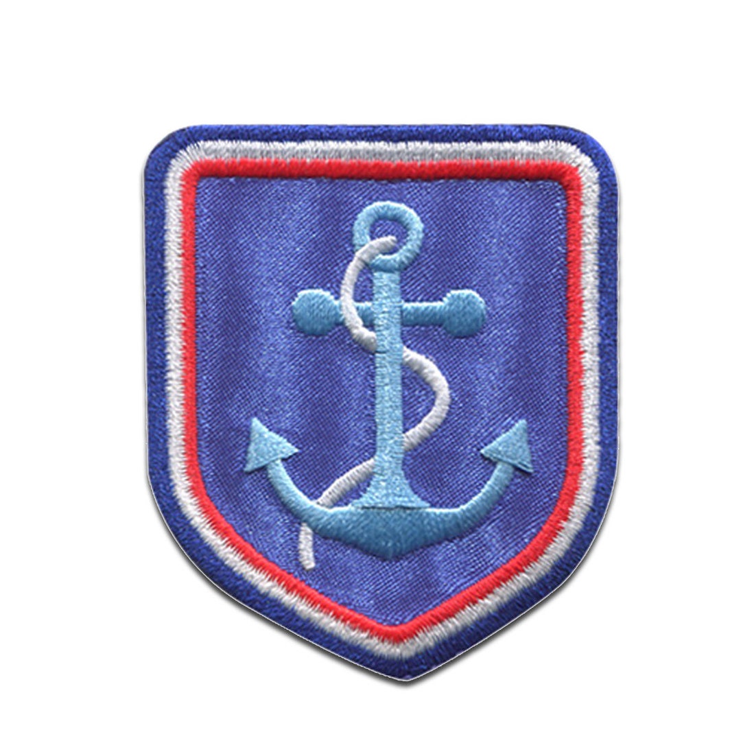 Iron on Patches - Anchor Crest Brave Coast - Application Embroided ...