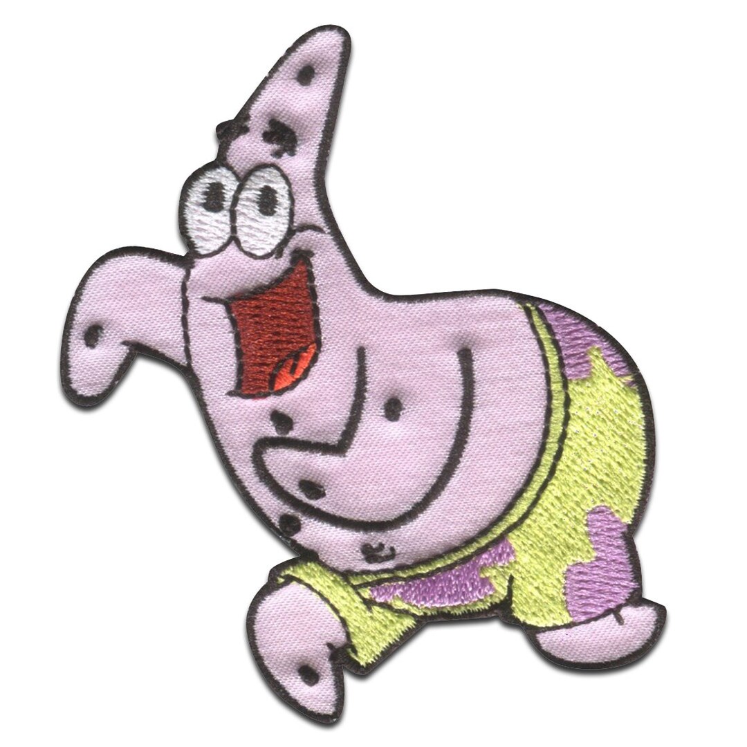 Spongebob Squarepants Patrick Embroidered Iron on Patches - Etsy
