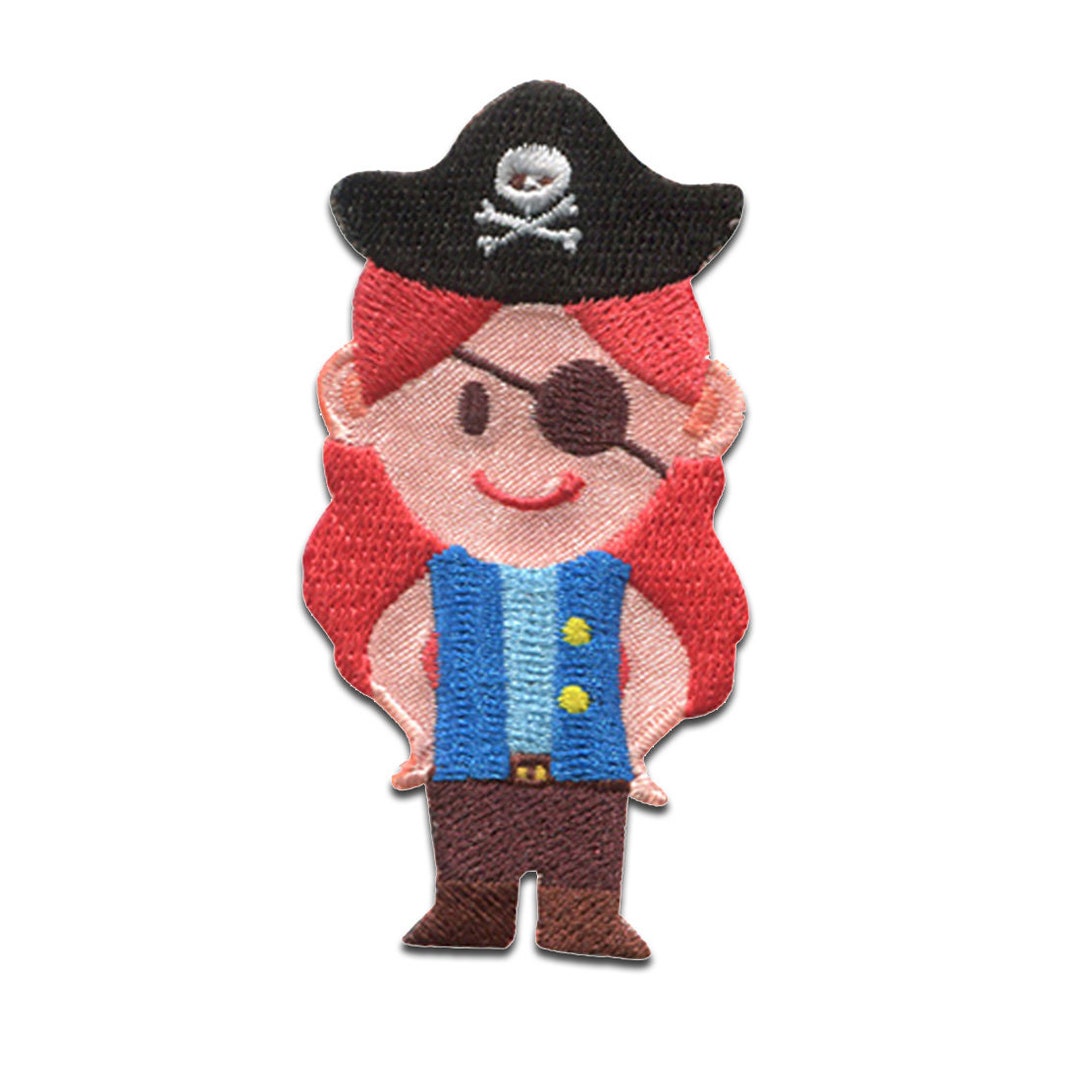 Iron on Patches - Pirate Captain Skull Beach - Application Embroided ...