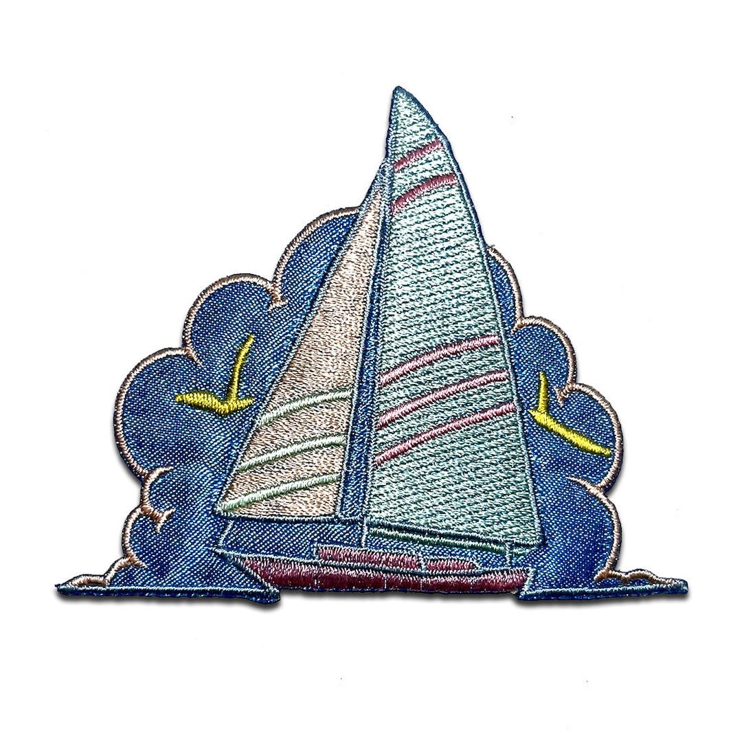 Sailboat Boat - Iron on Patches Adhesive Emblem, Size - 7 X 8,5 Cm - Etsy