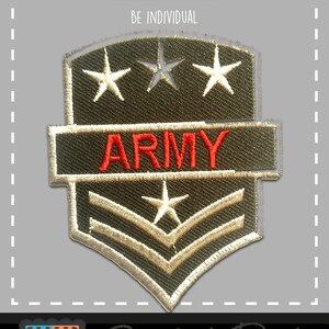 Iron on Patches - Lieutenant General U.S. ARMY - Green - 6x7.5cm ...