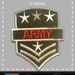 Iron on Patches - Lieutenant General U.S. ARMY - Green - 6x7.5cm ...