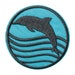 Iron on Patches - Recycl Patch Dolphin Rund Water Think Green ...