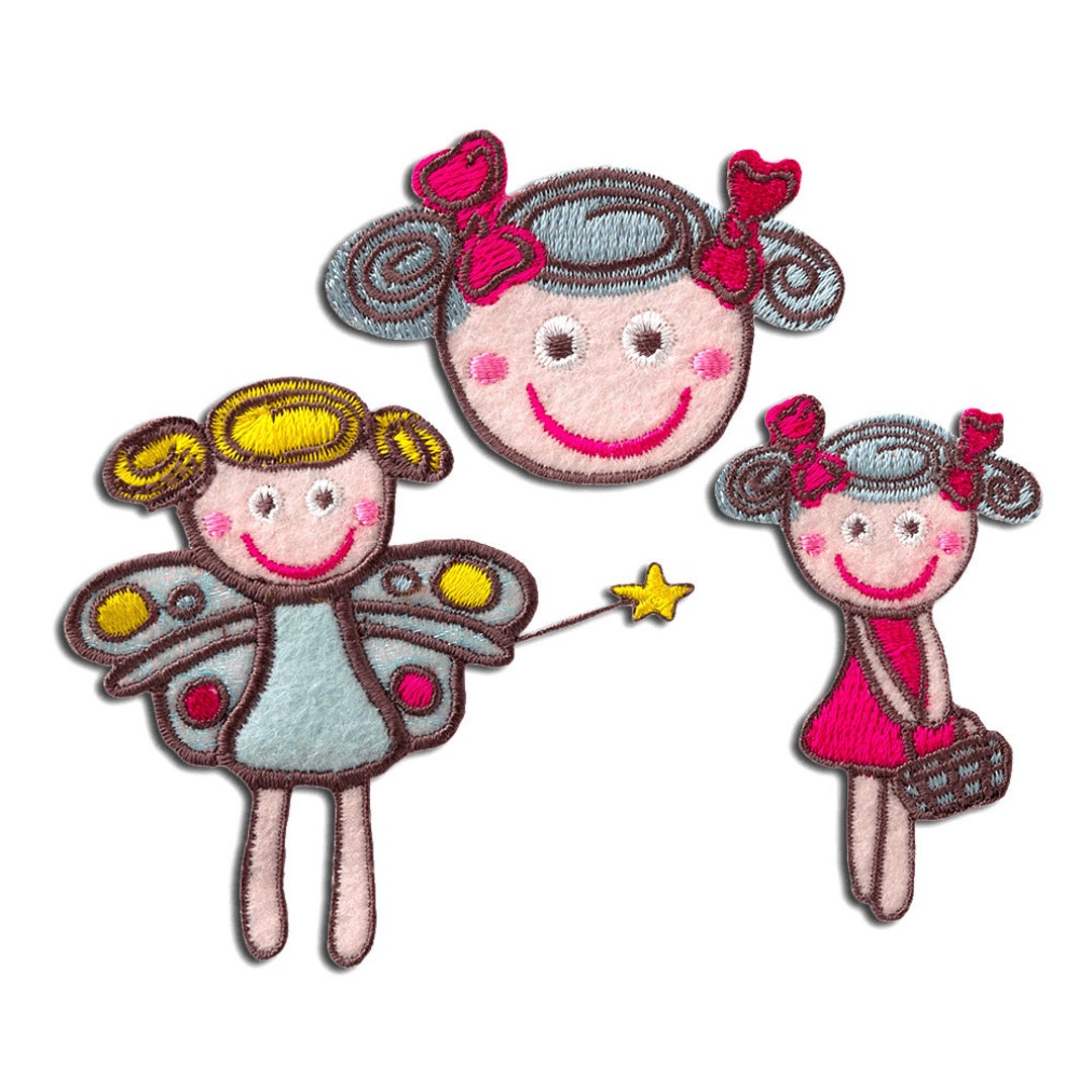 Iron on Patches Set Girl Pink Different Sizes - Etsy