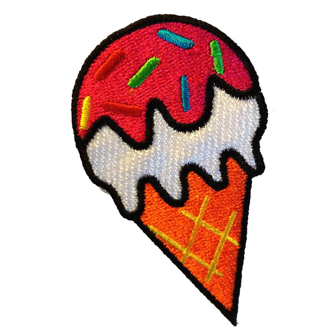 Iron on Patches - Icecream Sommer Children Colorful 8,3x4,7 Application ...