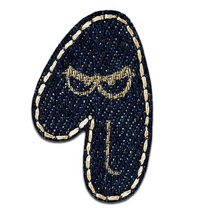 Iron on Patches - Number / Digit Blue - All Numbers Can Be Selected ...