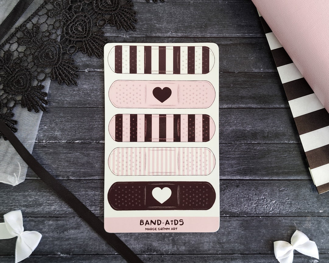 Bandaids Stickers Set or Sheet Planner Laptop Journal Bujo Scrapbook ...