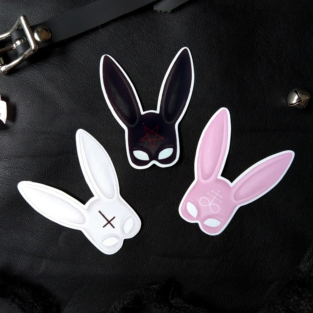 Bunny Mask Sticker BDSM Satanic Symbol Petplay Fetish Halloween - Etsy ...