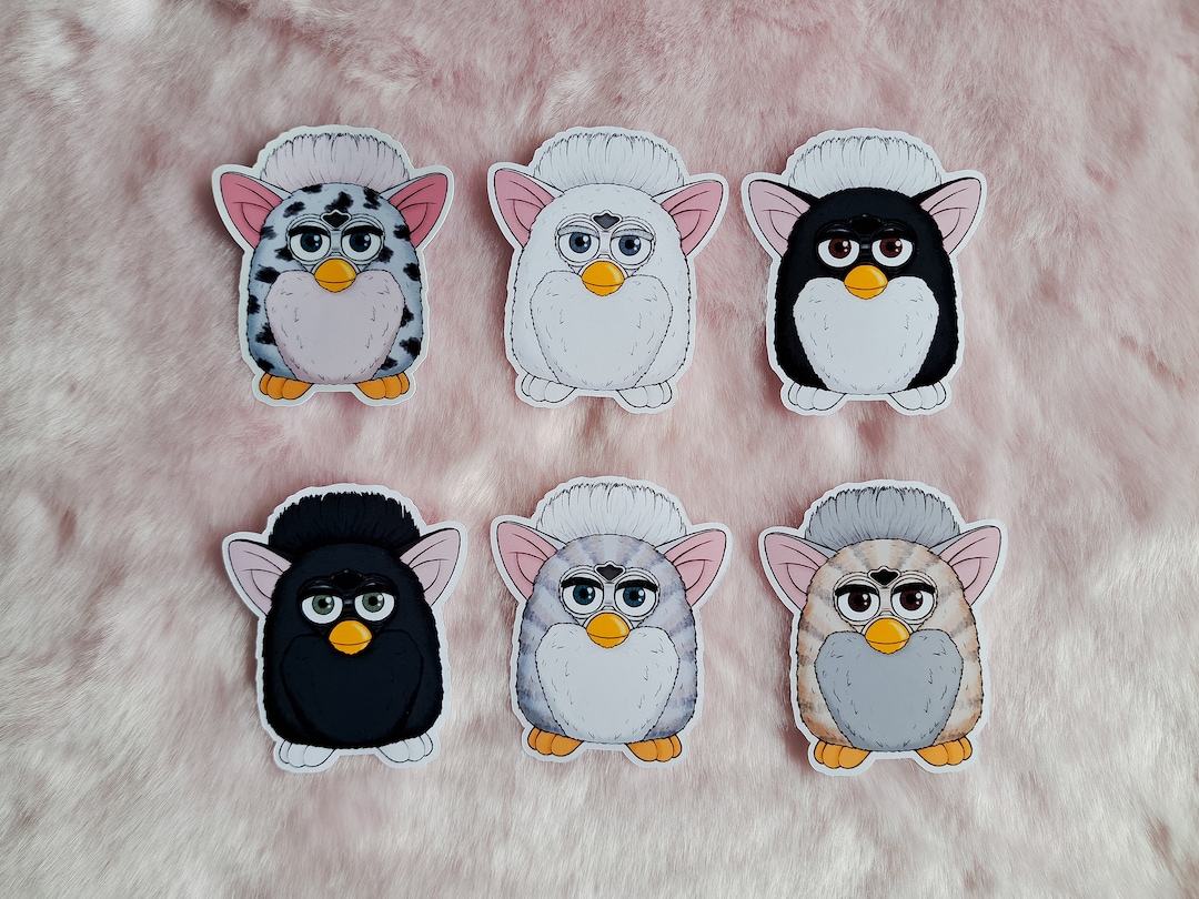 Classic Furby Stickers Glitter or Glossy Sticker Waterproof Generation ...