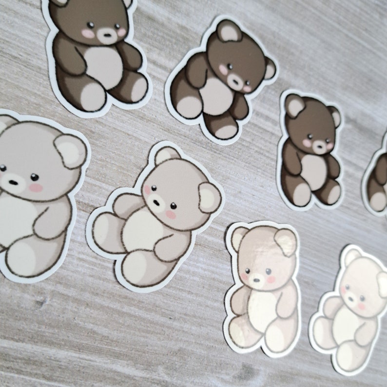 Teddy Bears Sticker Pack Sad Cute Plush Stationary Plushies - Etsy