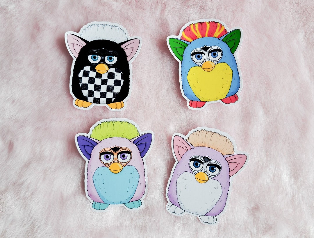 Furby Stickers Special Edition Glitter or Glossy Sticker Waterproof ...