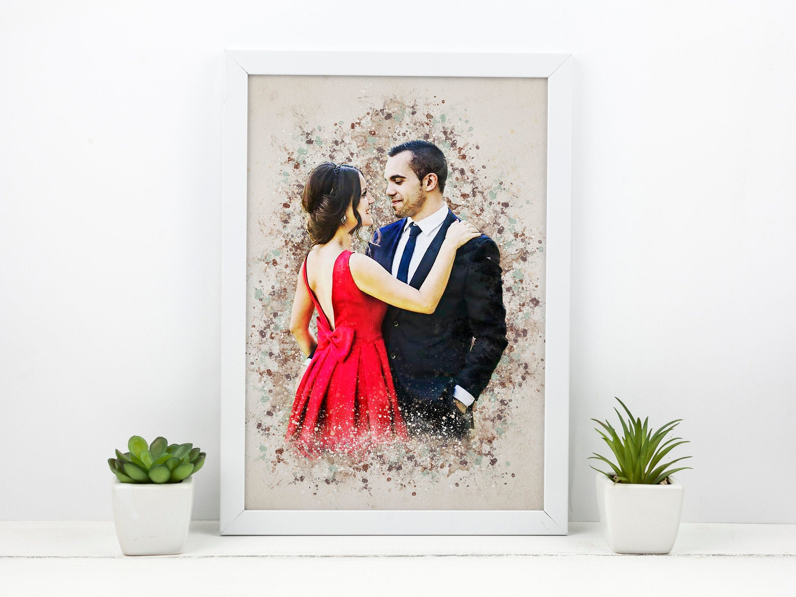 Personalized Couple Portrait Anniversary Gift Custom | Etsy
