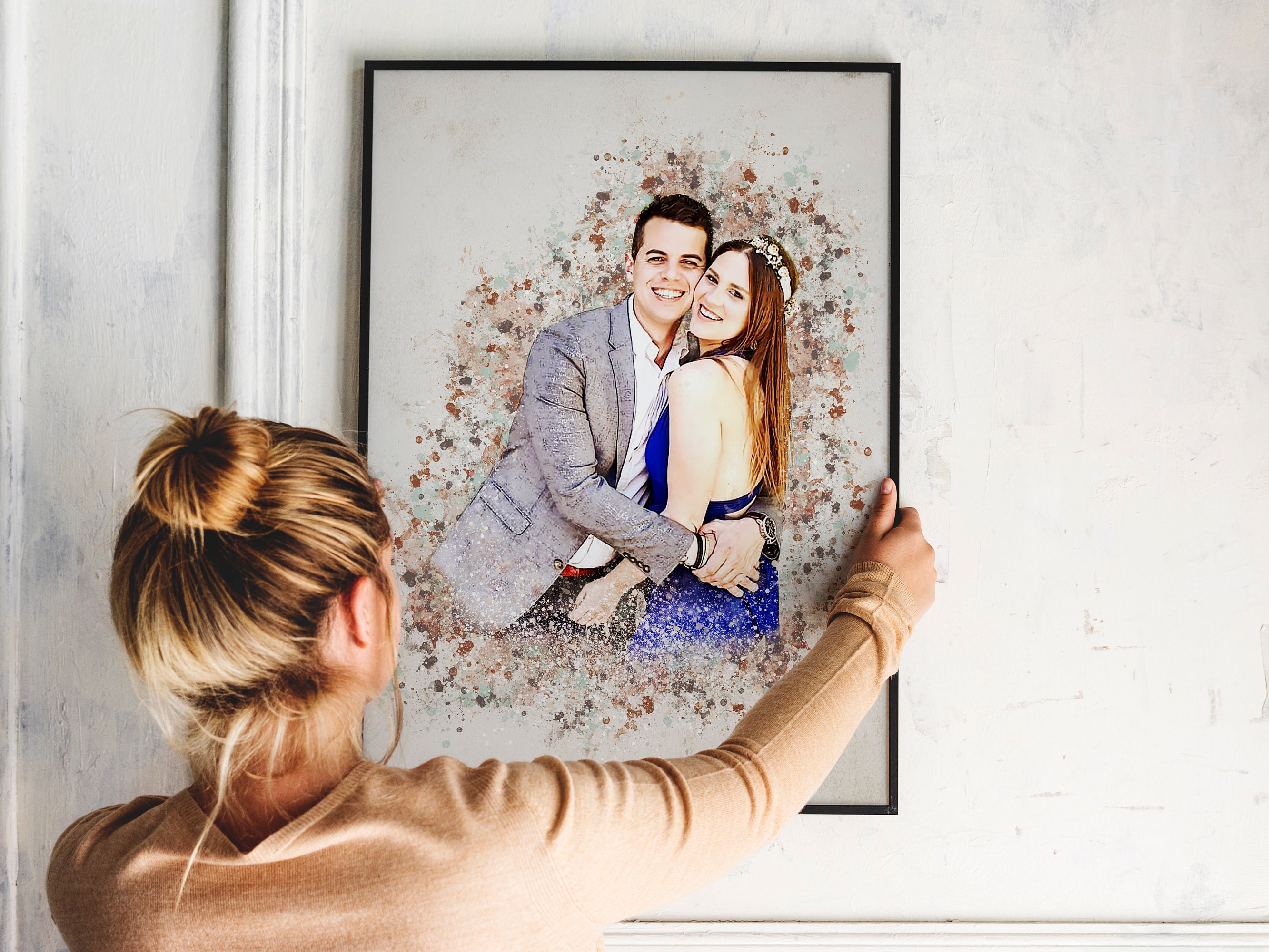 Personalized Couple Portrait Anniversary Gift Custom | Etsy
