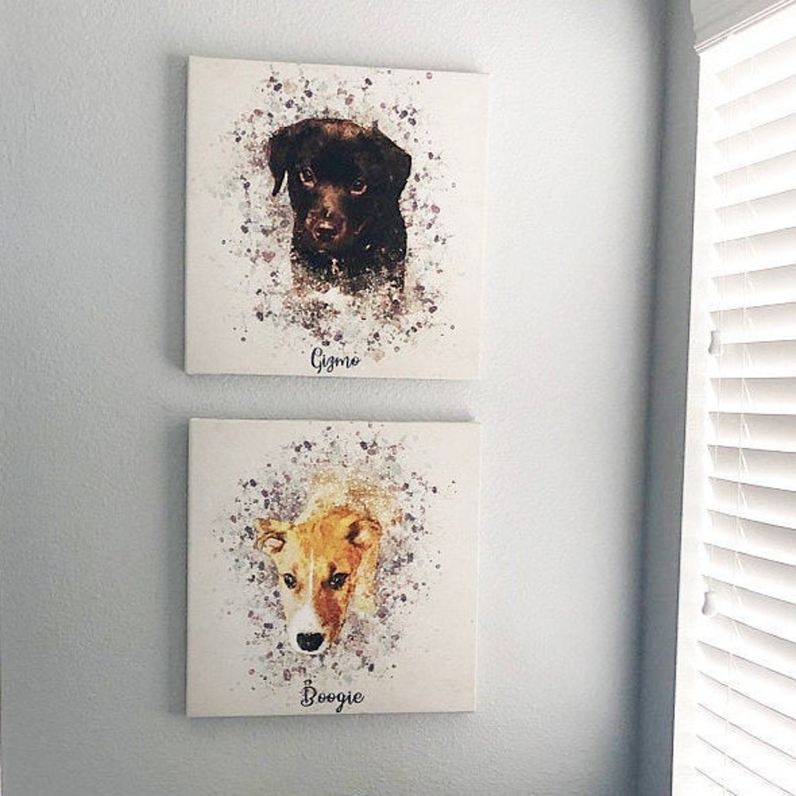 Dog Memorial Gift Pet Portrait Dog Memorial Print Custom | Etsy