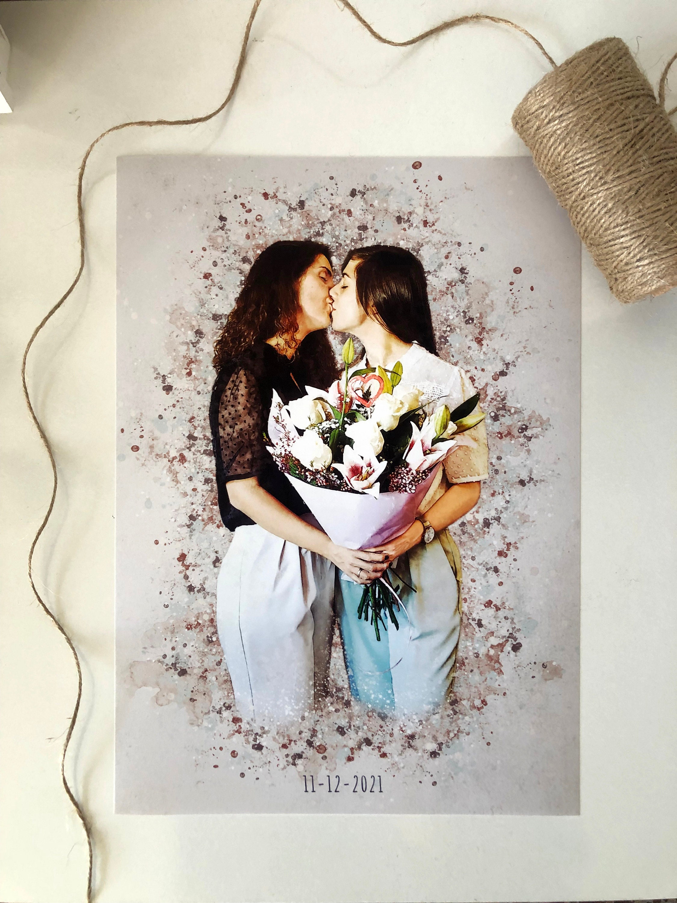 Personalised Art for Couples Husband Wife Partner Perfect | Etsy UK