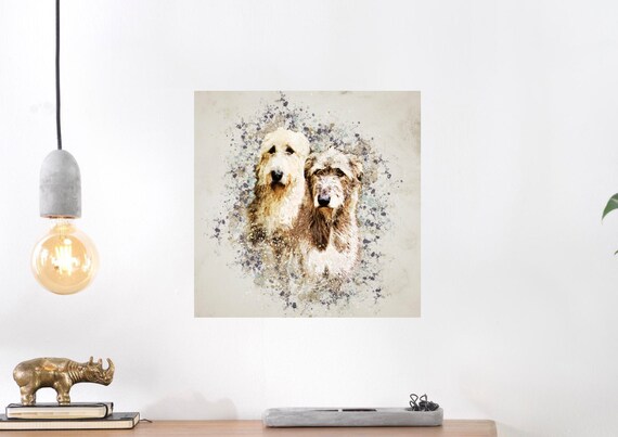Dog Portrait Pet Portrait Portrait Print Pet Print Custom | Etsy