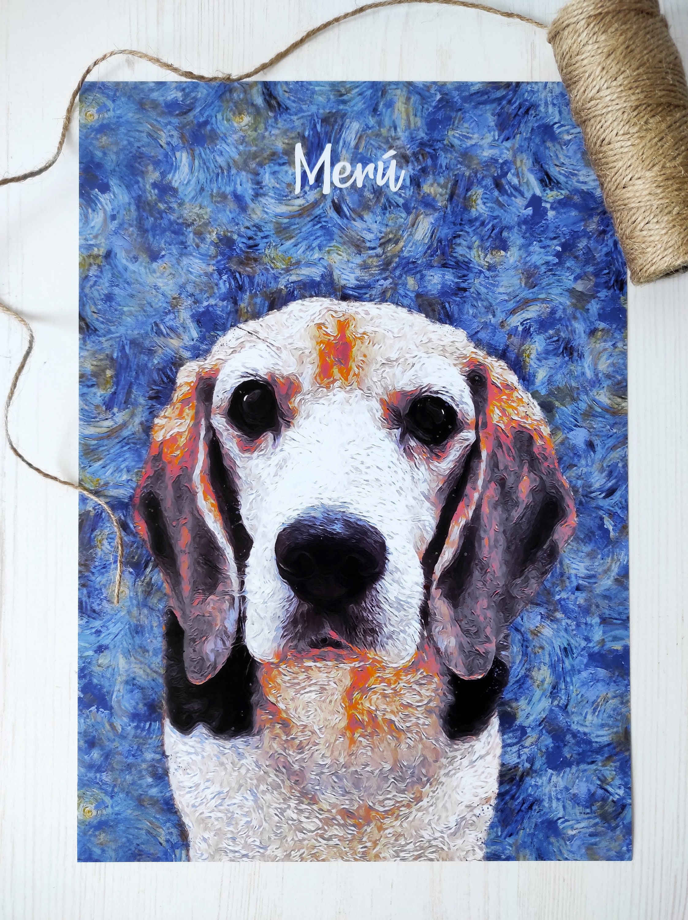 Van Gogh Dog Portrait Pet Portrait Van Gogh Portrait Print | Etsy