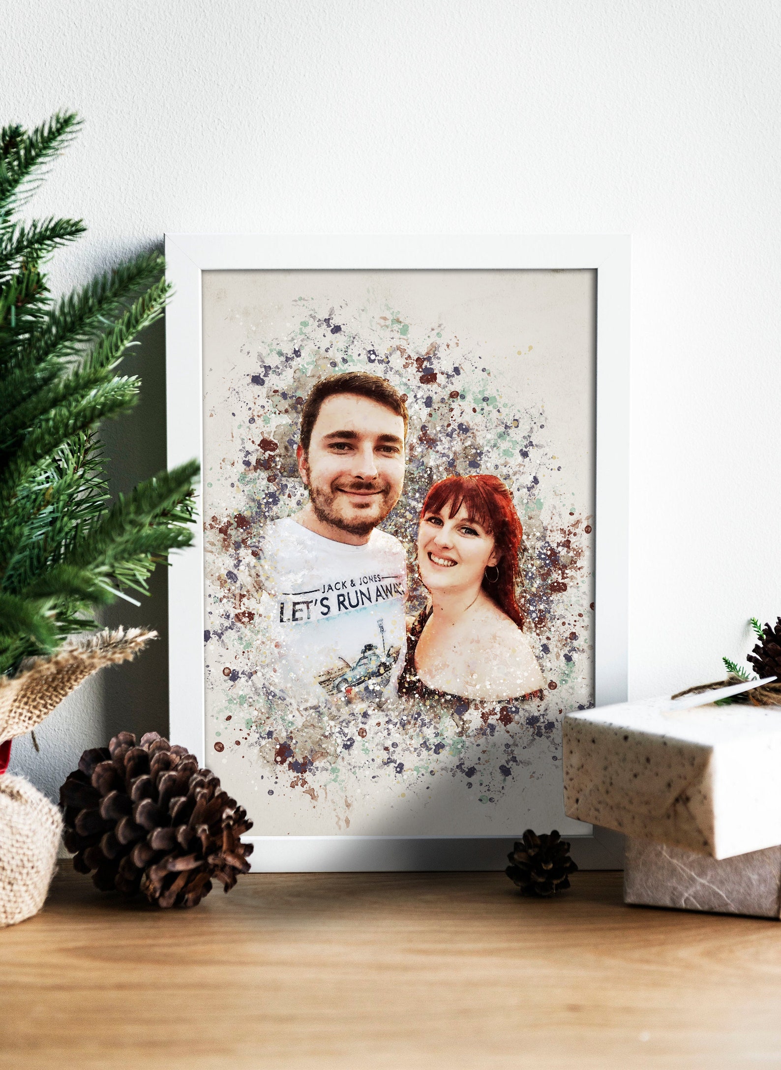 Personalized Couple Portrait Anniversary Gift Custom | Etsy